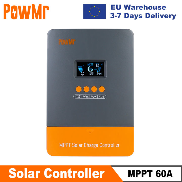 PowMr MPPT 60A Solar Charger Controller 12V 24V 36V 48V Auto Lifepo4 ...