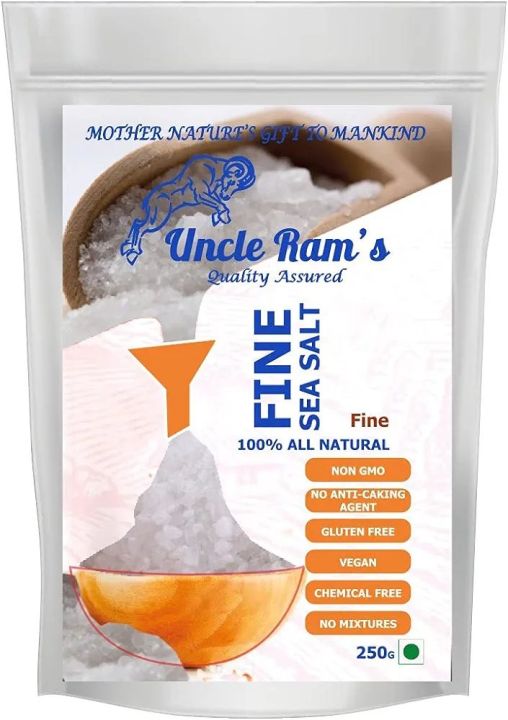 Uncle Ram's Fine Sea Salt - 250g | Daraz.pk