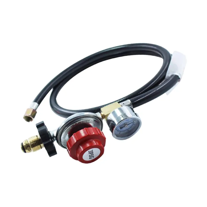 4 ft High Pressure Gas Regulator 30PSI Gauge Pol Connector for Gas Tank ...