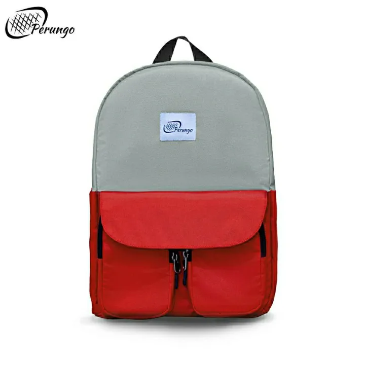 Perungo Box Pack Grey/Red for Men and Women (unisex) Backpack with ...