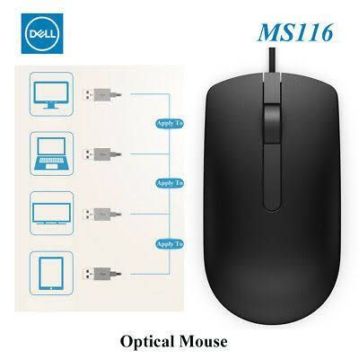 new branded orignal Dell MS116 Optical Mouse / Wired Mouse / Laser Mice ...