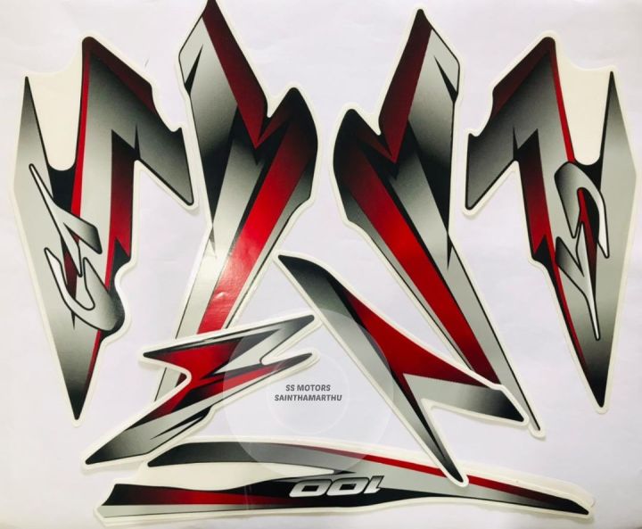 CT 100 BAJAJ NEW RED FULL SET STICKER | Daraz.lk