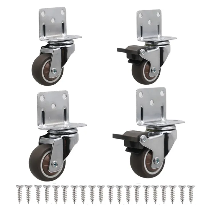 4pcs Universal Swivel Casters Heavy Duty Furniture Wheel Castor Silent ...