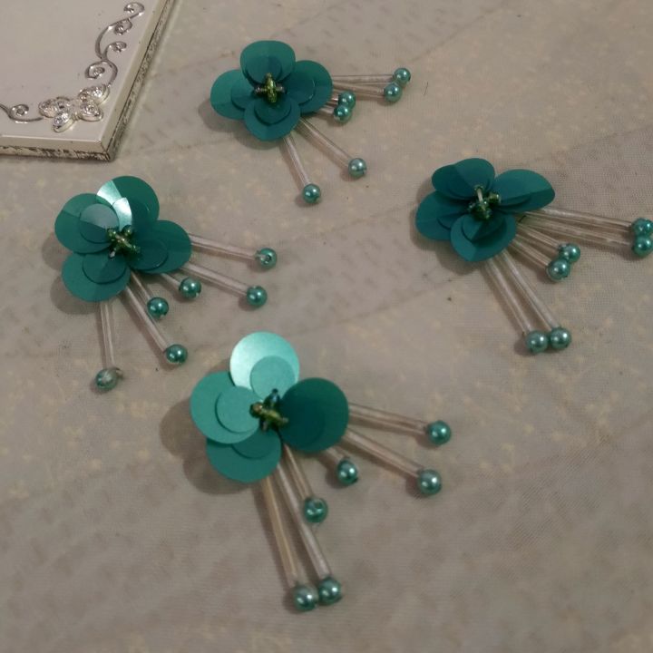 pack of 3 | flower buttons applique | perfect for both women and kids ...