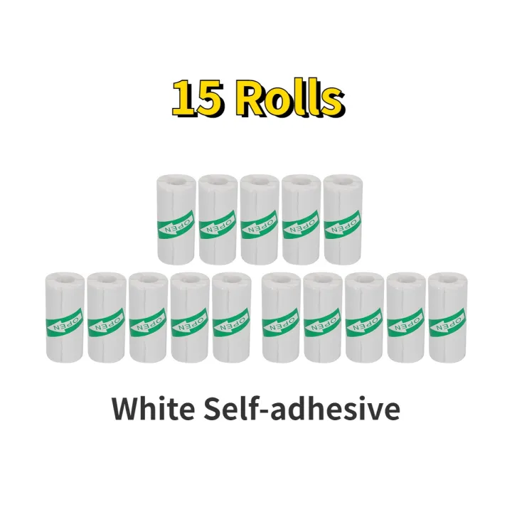 Self Adhesive Thermal Paper, 57 x 25 mm Mini Printer Paper Sticker ...