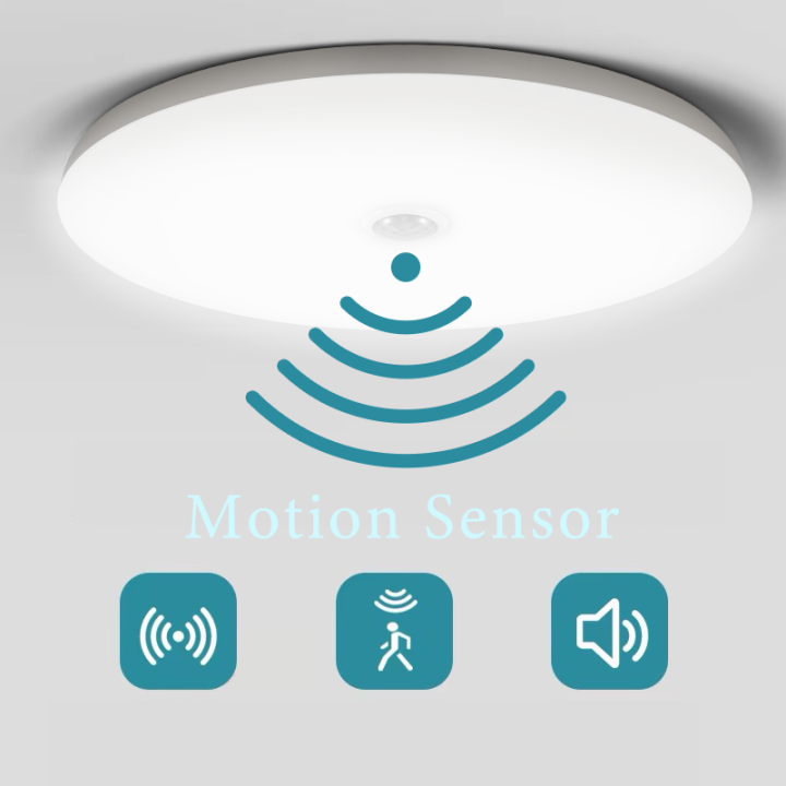 Motion Sensor PIR LED Ceiling Lamp 110V 220V Corridor Bedroom Toilet ...