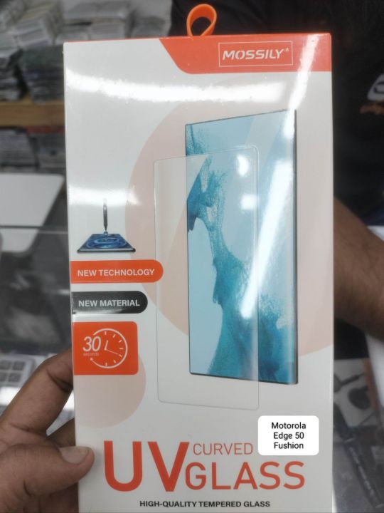 For Motorola Edge 50 Fushion.Premium quality UV curved glass protector ...
