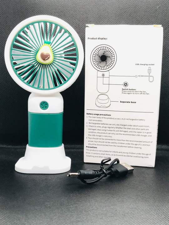 Portable Hand Fan Rechargeable Cooling Mini USB Fan Cute Bear Lady ...