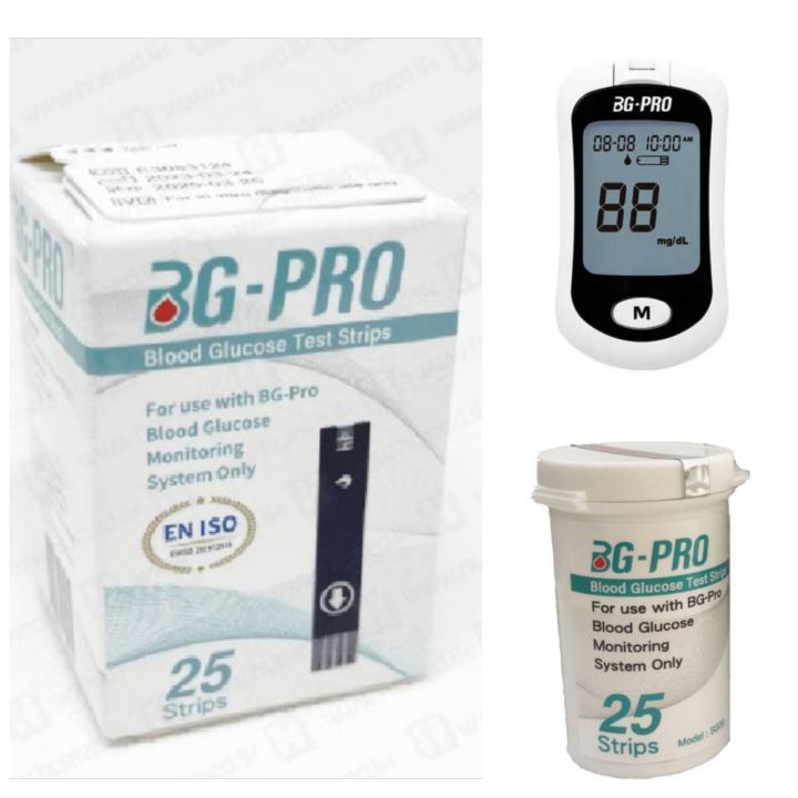 BG Pro Glucometer Strips 25 Pack | Daraz.lk