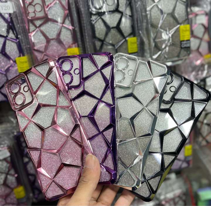 Tecno Spark Go 2 Ladies Fancy Back Cover 3D Diamond Case for girls back ...