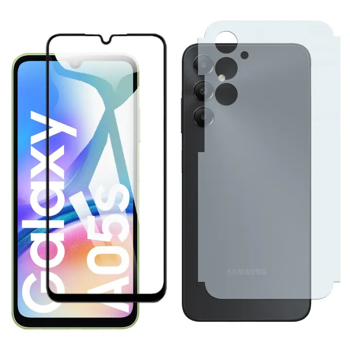 Samsung Galaxy A05s Screen Protector 9D Tempered Glass + Matte Back ...