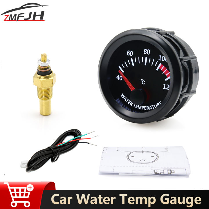 52MM 12V Water Temp Meter Digital LED Temperature Pointer Indicator 40 ...