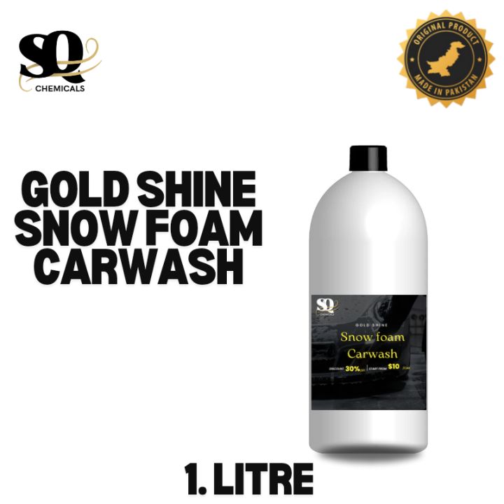 Gold Shine Snow Foam Car wash shampoo 1 litre cane Deferent Colours and ...