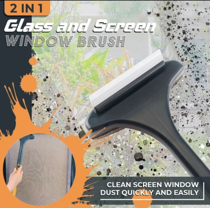 2in1Window Dust Cleaning Brush & Glass Cleaning Viper | Daraz.lk
