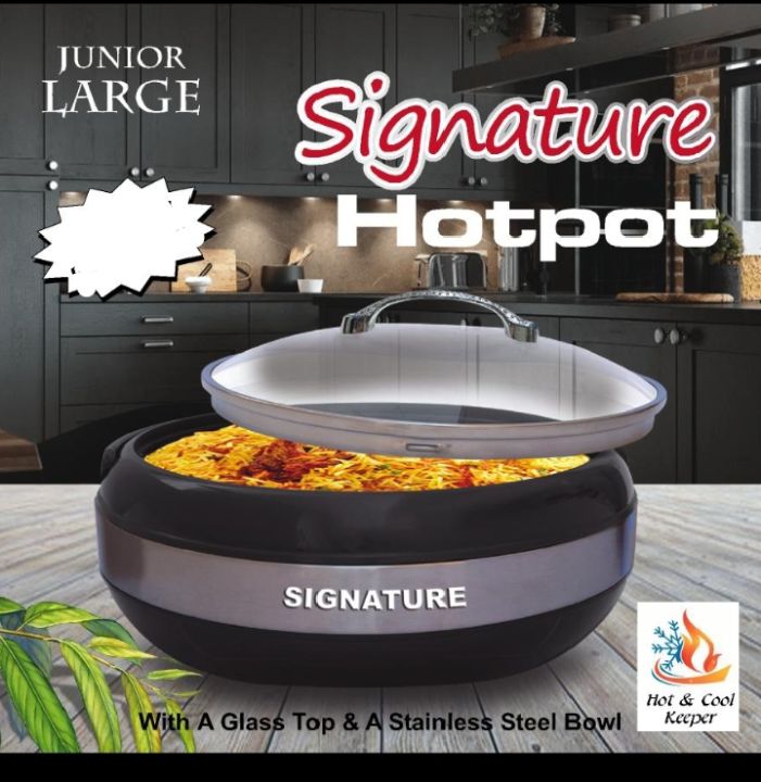 1piece signature large hot pot with glass top capacity 4 liter | Daraz.pk