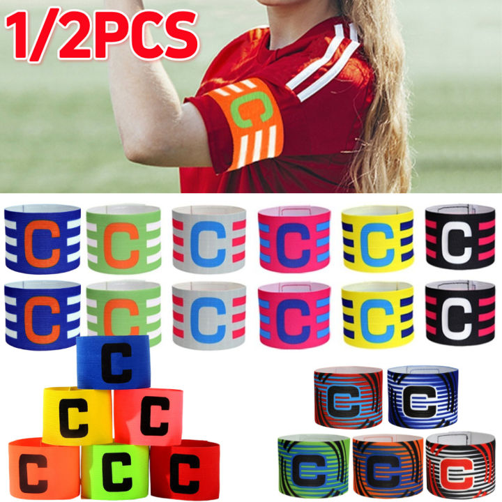 1/2PCS Kids Adults Football Captain Armband Soccer Arm Band Leader ...