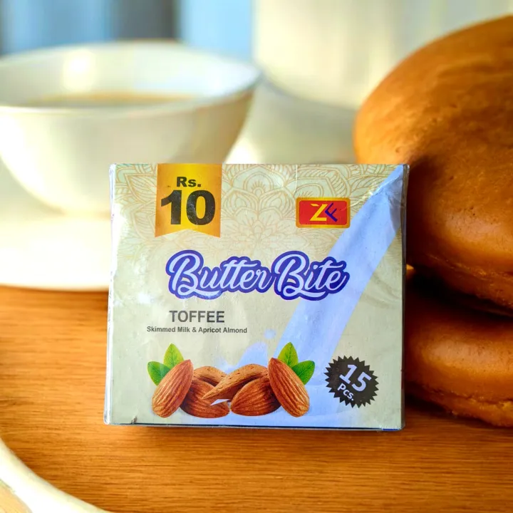 BUTTER BITE TOFFEE skimmed milk and almond '2 box (30)pcs pack of 2 ...