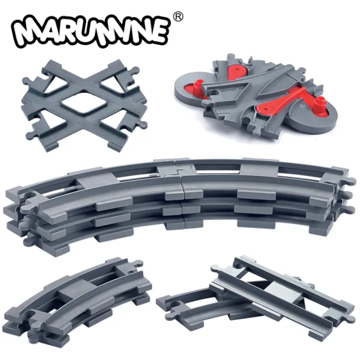 Marumine 8PCS Block Train Straight Curved Track Crossover Parts Railway ...