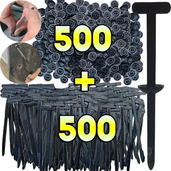 Universal Nylon Cable Tie Buckle Auto Fastener Screw Replacement Clip ...