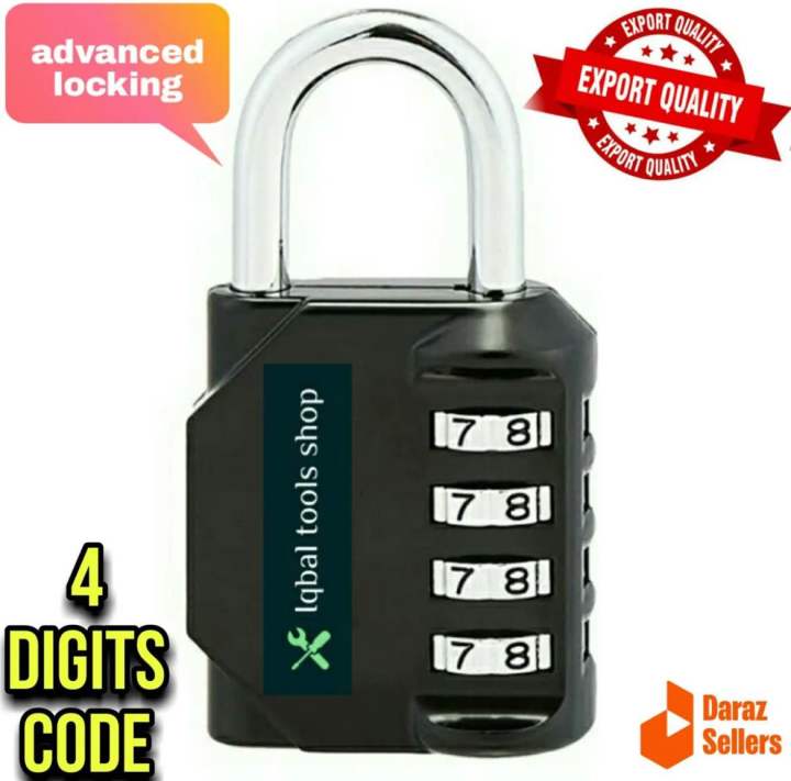 digits lock, padlock , keyless, waterproof, 4 digits resetable code ...
