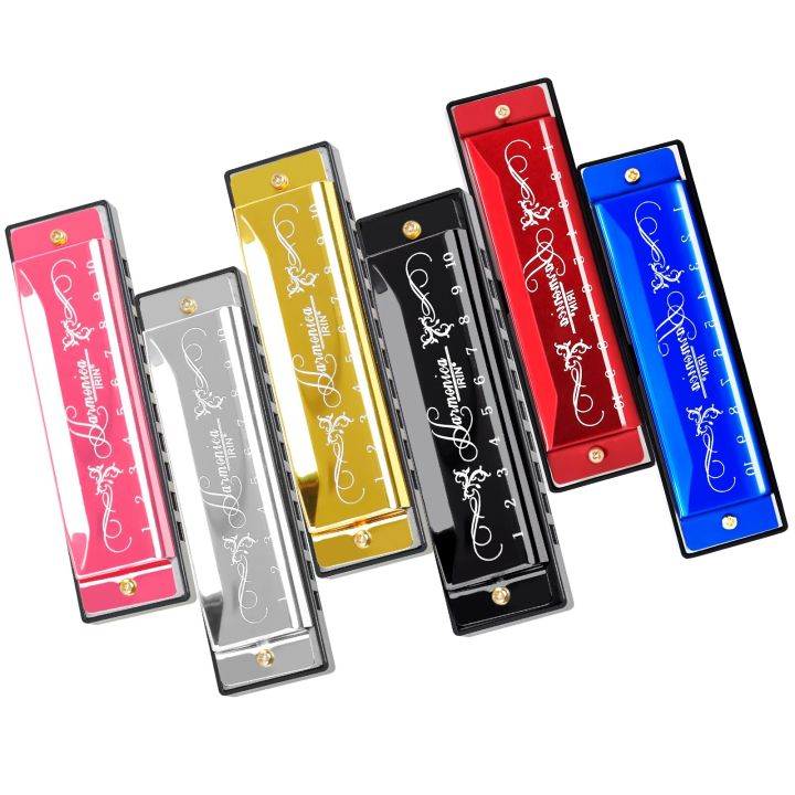 IRIN 10 Hole 20 Tone Harmonica Colorful C Key Harmonica Woodwind ...