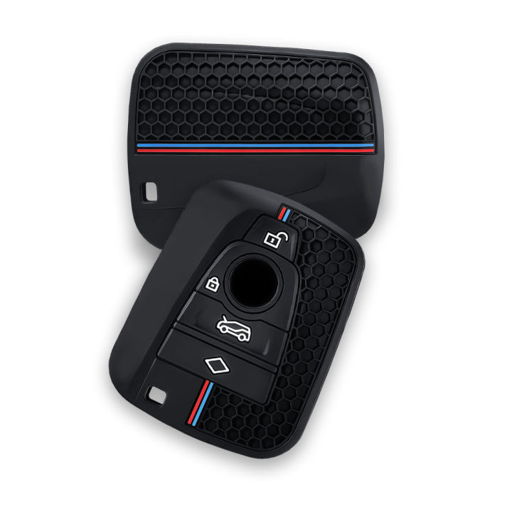 Car styling Silicone Car Key Cover Case Protector Shell Holder Fob Set ...