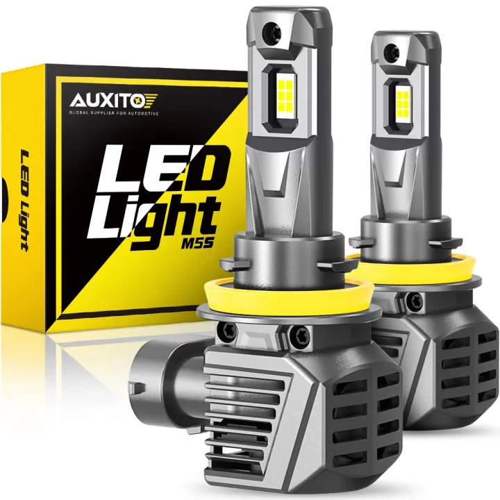AUXITO 2Pcs 22000LM Turbo H8 H11 LED Headlight 120W Super Bright 6500K ...