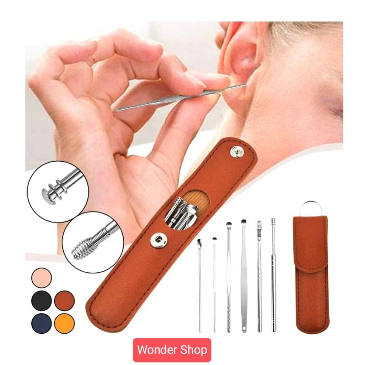 6 in 1 stainless still ear cleaner tools | Daraz.com.bd