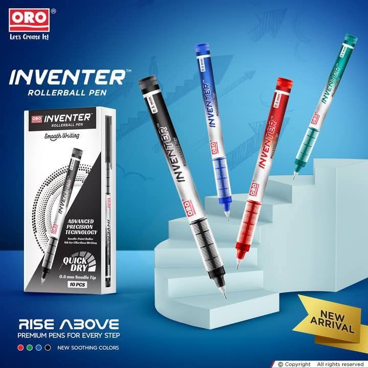Oro inventer Roller ball needle tip 0.6mm pen(5 & 10pcs pack) | Daraz.pk
