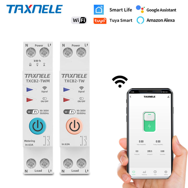 1P+N WIFI Smart Switch Energy Meter KWh Metering Monitoring Circuit ...