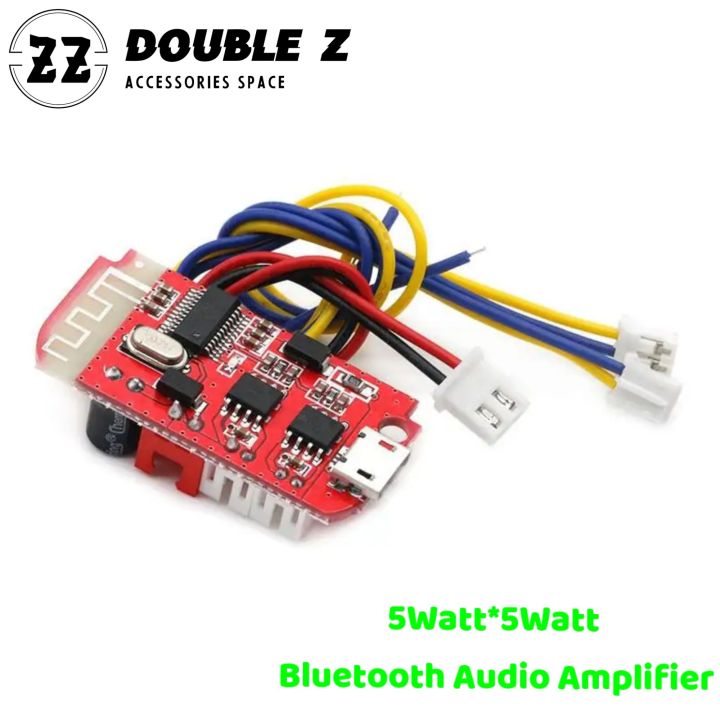 Bluetooth Audio Amplifier 5Watt * 5Watt DC 5V Lithium ion 3.7V with ...