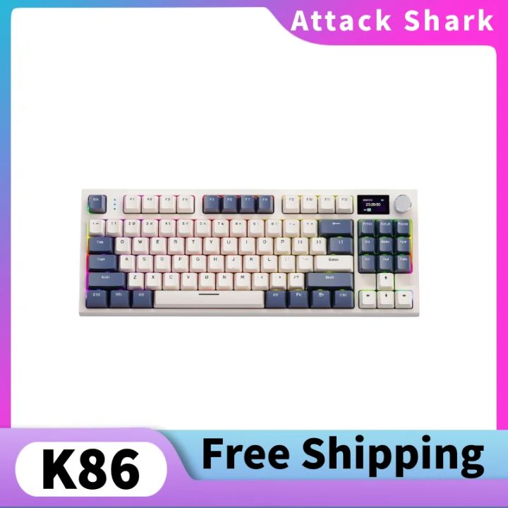 Attack Shark K86 Wireless Mechanical Keyboard 75% Layout Full Key Hot ...