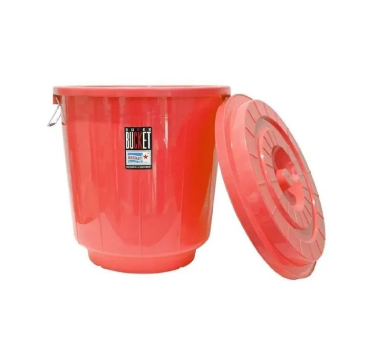 Red Color Bucket With Lid 25Ltr | Daraz.com.np