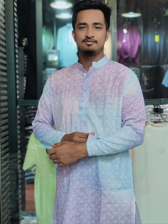 Indian Premium cotton solid colour design panjabi for mens | Daraz.com.bd