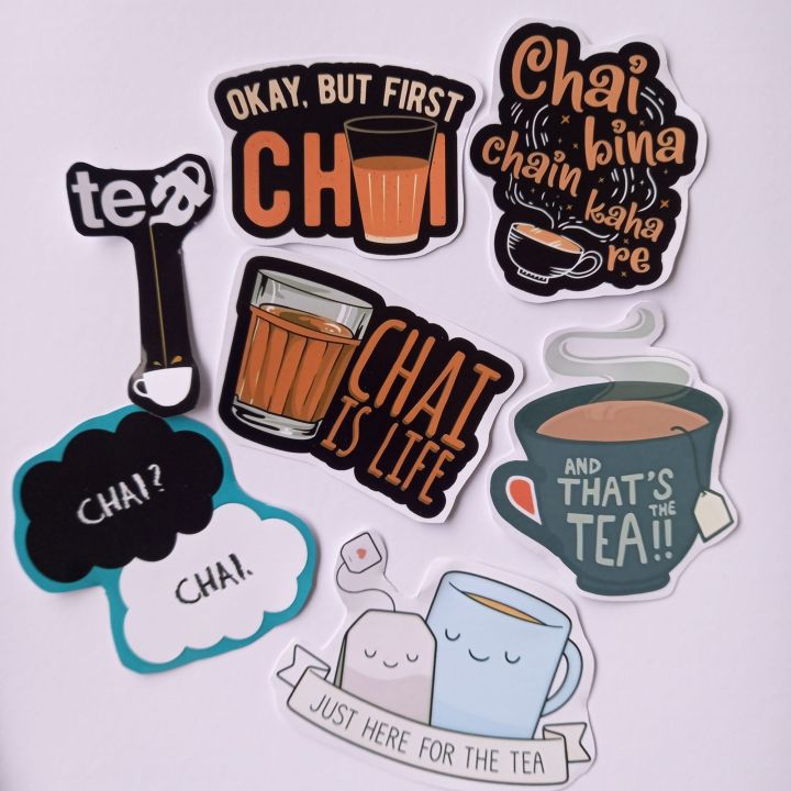 Chai stickers - Pack of 7 stickers | Daraz.pk