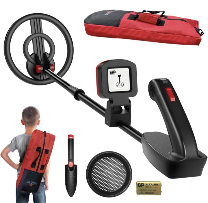 DR.ÖTEK Children's Metal Detector, Small, IP68 Waterproof Spool, 60 cm ...