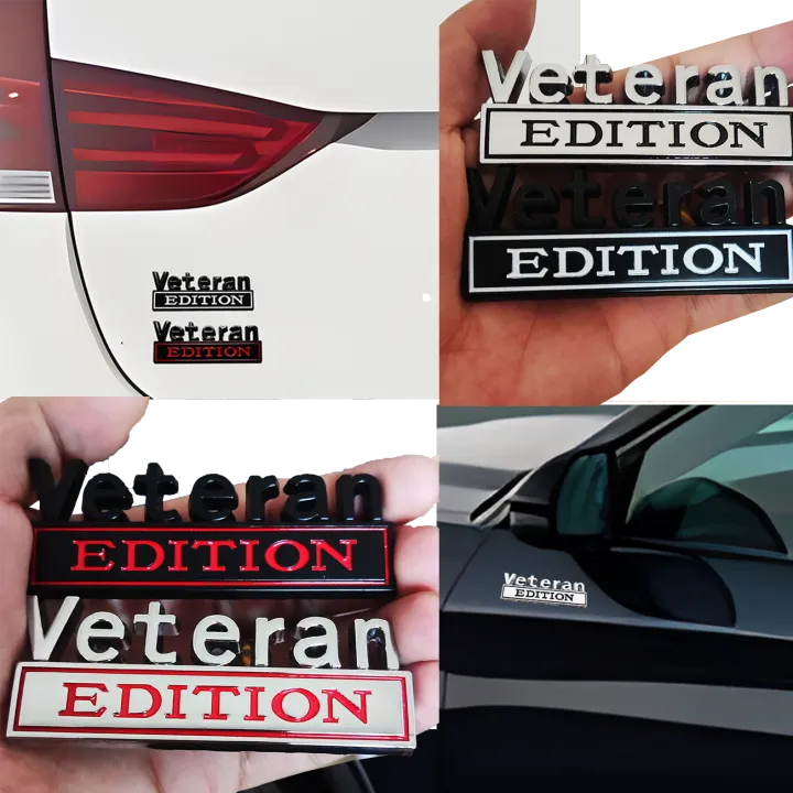 Veteran Edition Metal Car Stickers Applicable to Car Fender Bumper Rear ...