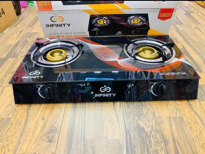 glass double burner premium gas cooker | Daraz.lk
