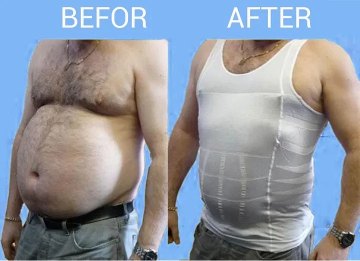 Men Slim Body Lift Shaper Body Tummy Shapers Vest Waist Muscle Girdle ...