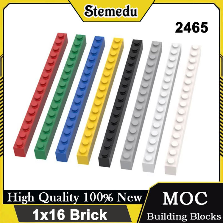 10pcs 1x16 Bricks 2465 Classic Building Blocks Educational DIY Splicing ...