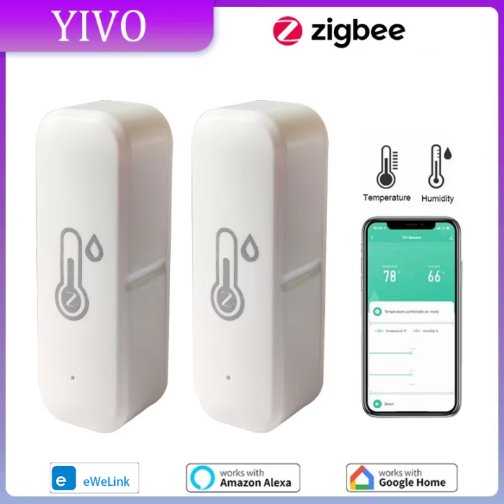 EWelink Smart Zigbee Temperature And Humidity Sensor Indoor Thermometer ...