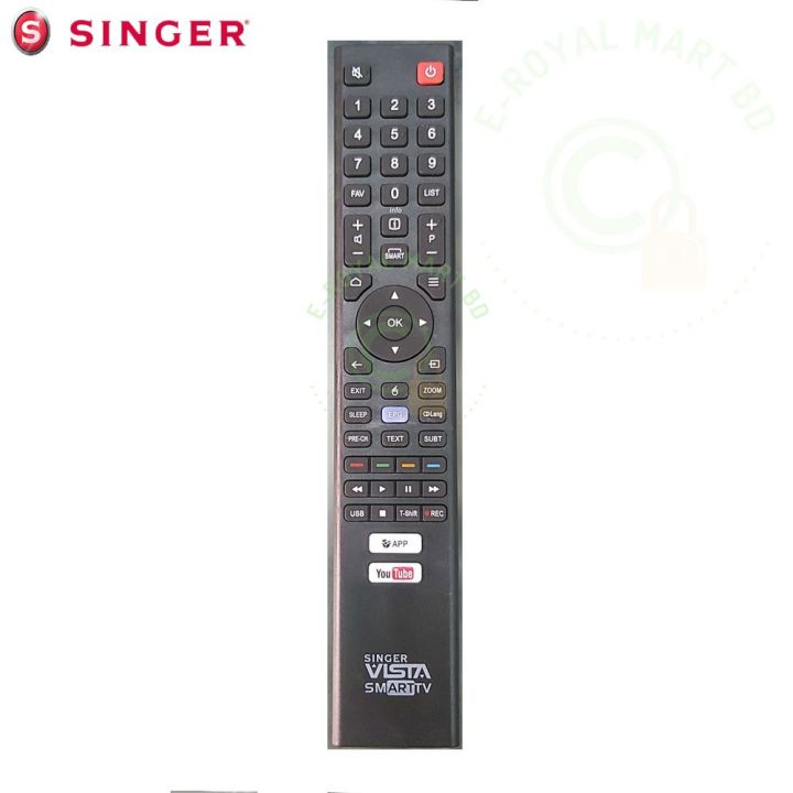 Singer Smart TV Remote Control Singer Vista Smart TV Remote Control ...