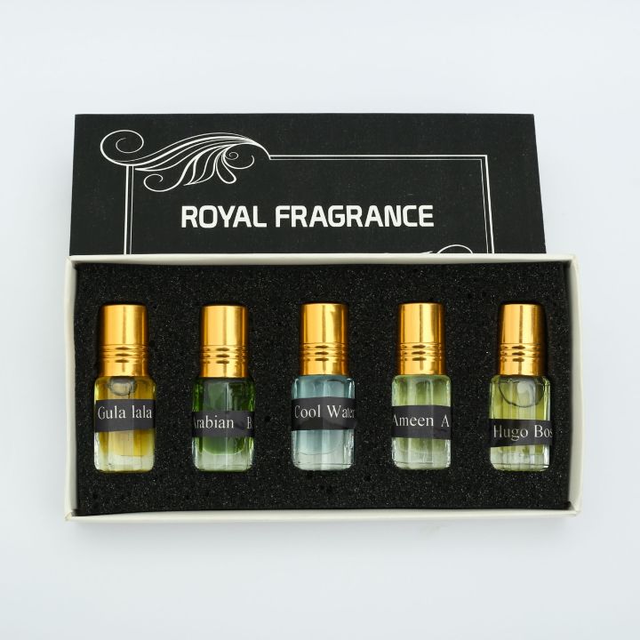 Attar Combo Pack 5 in 1 for Men - Traditional Fragrance Ator - Halal ...