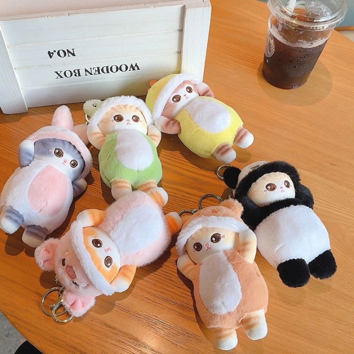 Ys220 plush cat keychain soft plush birthday gift hanging cute bag ...