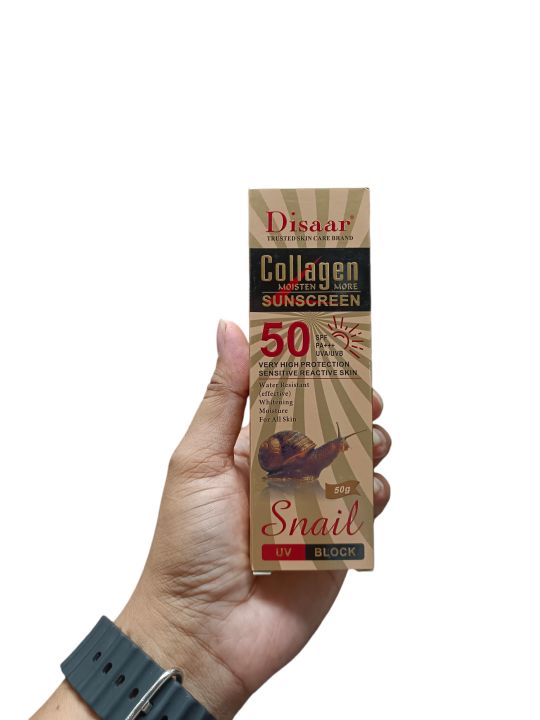 Disar Collagen Snail Sunscreen SPF50++ (50g) | Daraz.com.bd