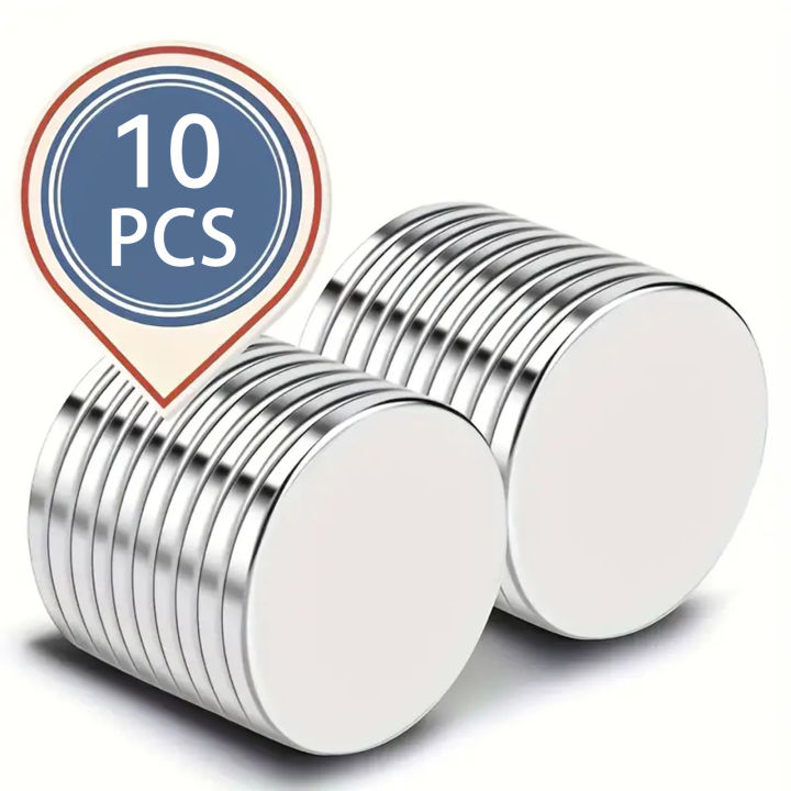 10 Pcs Small Round Magnets, 15mm x 2mm - Heavy Duty Fridge & Whiteboard ...