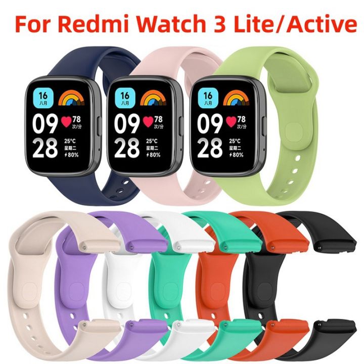 Silicone Strap For Xiaomi Redmi Watch 3 Active Official Same Watchband Replacement Wristband for ...