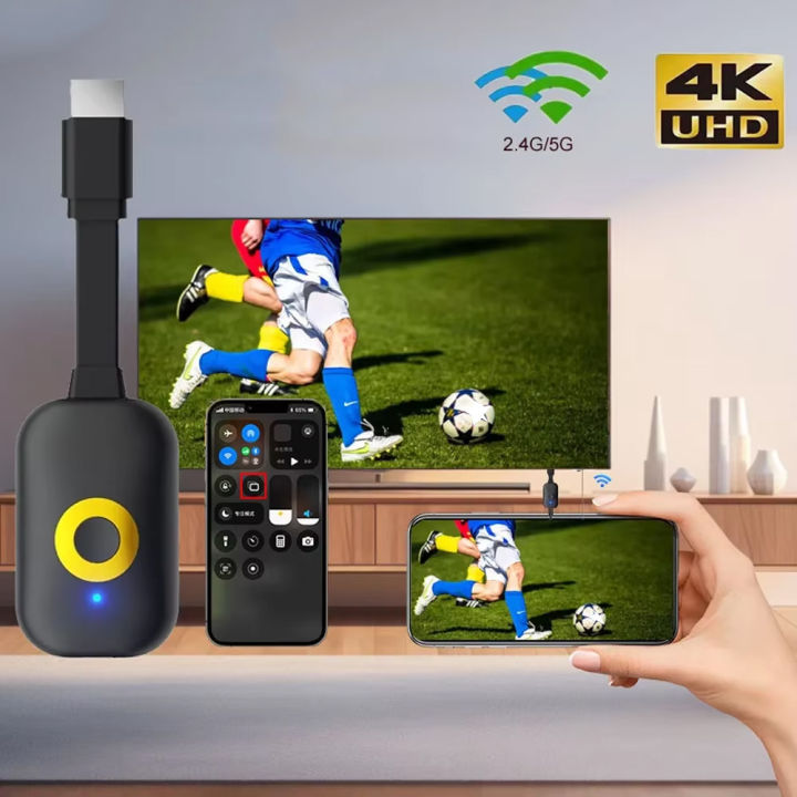 Mirascreen 4K Wireless HDMI Adapter 2.4G/5G HD Connecter Wifi Display ...