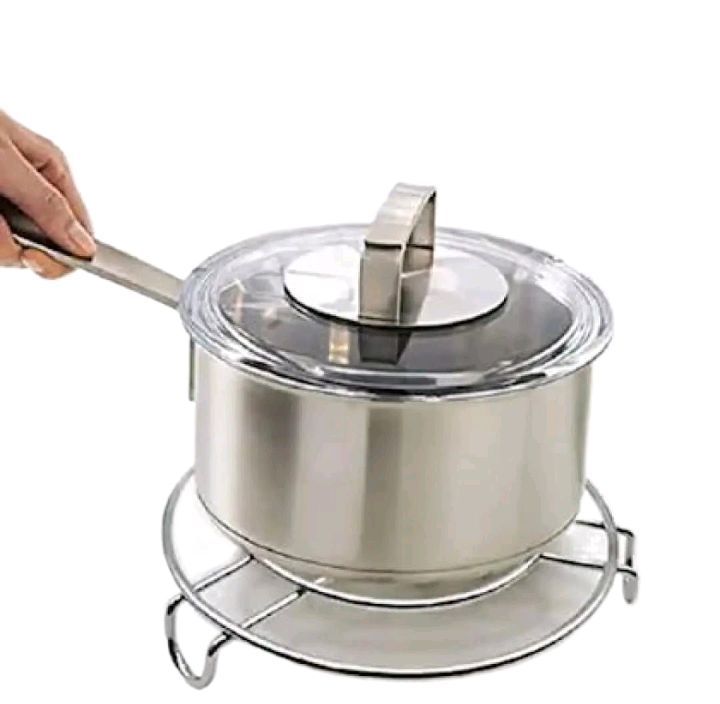 Stainless Steel Hot Pot Stand / Steaming Pot Tray 3 Pcs Set Cooker ...