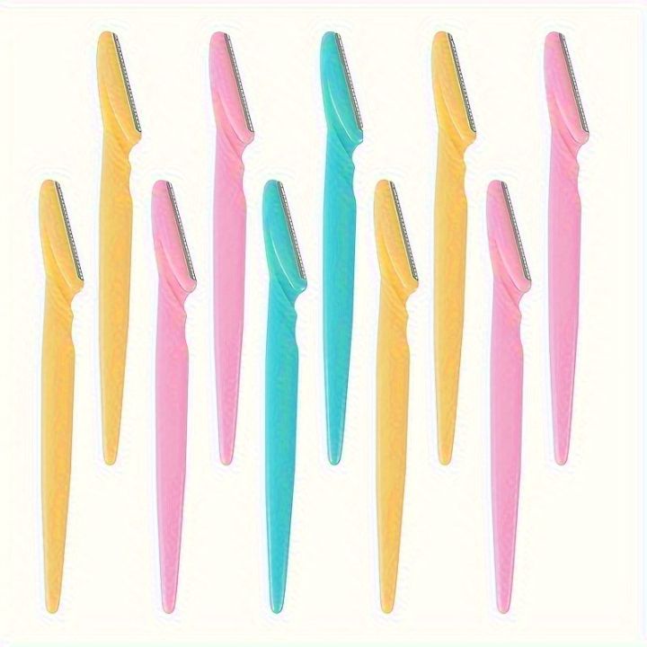 3/5/6Pcs Eyebrow Razor Set with Safety Caps - Stainless Steel Facial ...